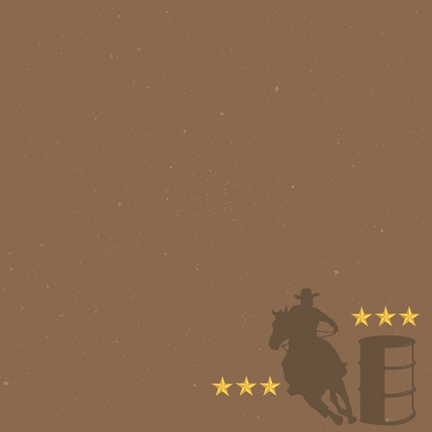 Barrel Racing: Turn and Burn 12 x 12 Paper