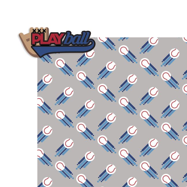 Baseball: Play Ball 2 Piece Laser Die Cut Kit