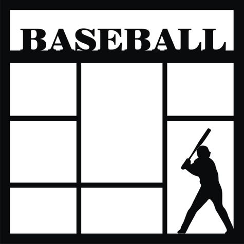 Baseball Player 12 x 12 Overlay Laser Die Cut