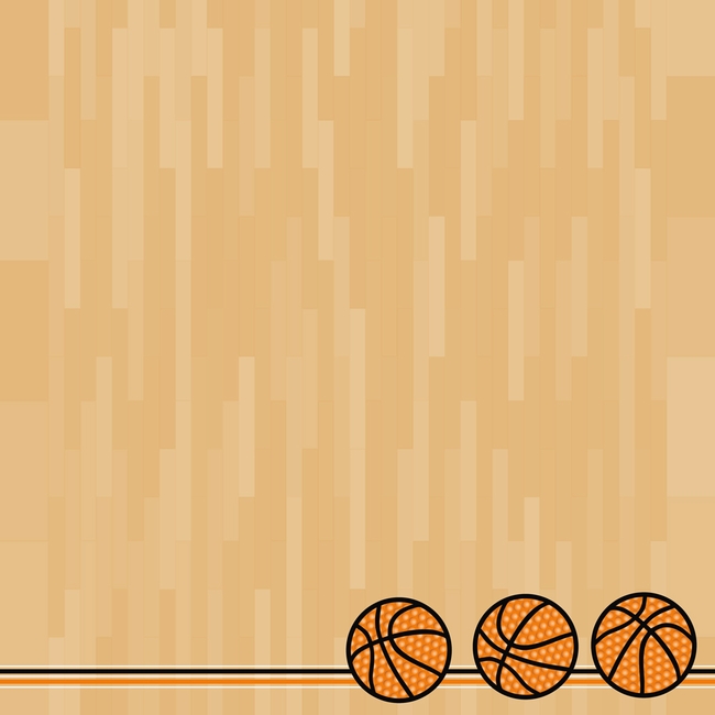 Basketball: Game Day 12 x 12 Paper