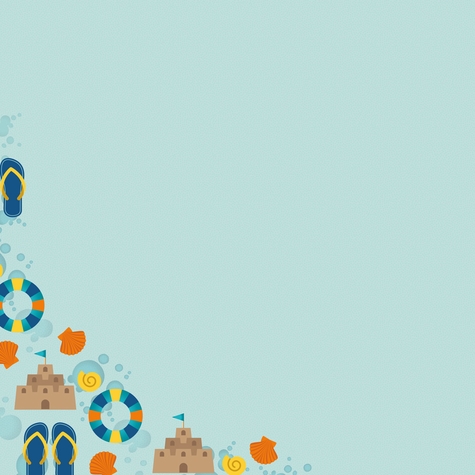 Beach: Beach Day Print and Cut 12 x 12 Paper