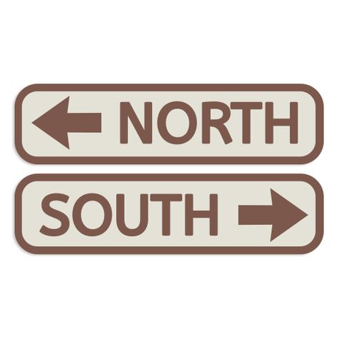 Blue Ridge: North and South Signs Laser Die Cut