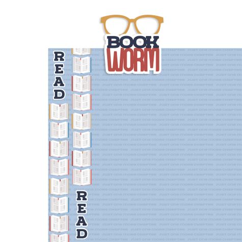 Book Lover: Book Worm 2 Piece Laser Die Cut Kit