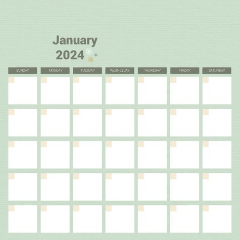 Calendar: January Print and Cut 12 x 12 Paper