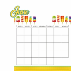 Calendar: June 12 x 12 Paper