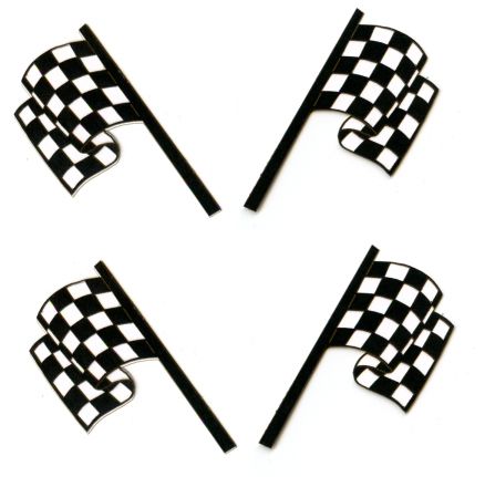 Checkered Flags Laser Die Cut Multi-Pack
