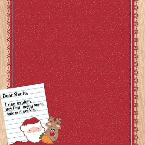 Christmas Baking: Dear Santa 12 x 12 Paper