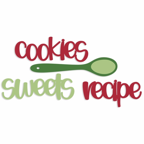 Christmas Baking: Words and Icon Laser Die Cut