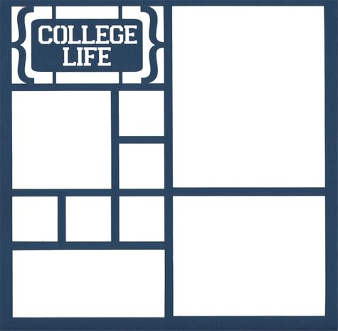 College Life 12 x 12 Overlay Laser Die Cut