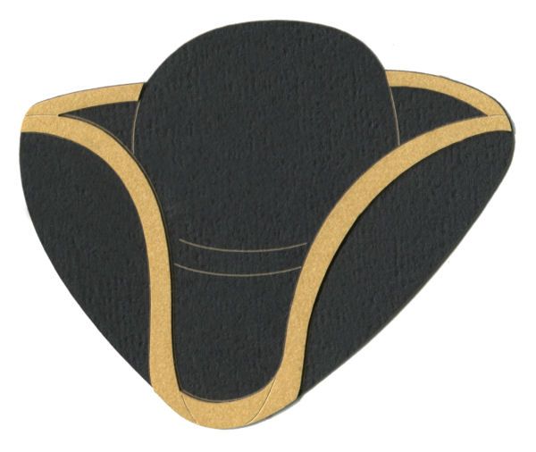 Colonial Tri-Corner Hat Laser Die Cut-Not an Actual Hat