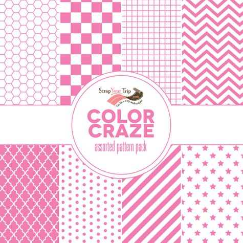 Color Craze Assorted Pattern Pack - Pink