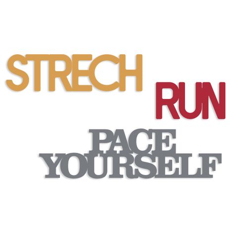 Cross Country: Words embellishment pack