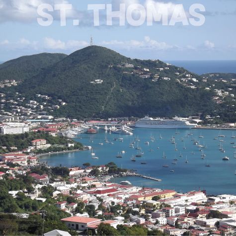 Cruise Ports: St. Thomas 12 x 12 Paper
