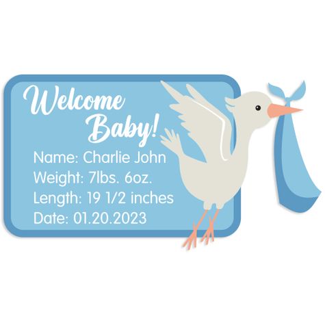 Custom Baby Blue Laser Die Cut