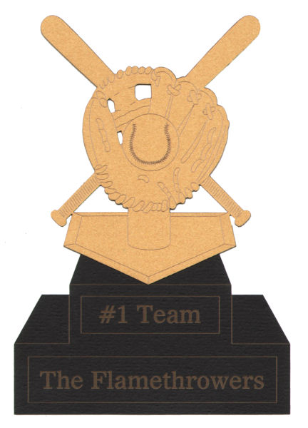 Custom Baseball Trophy Laser Die Cut