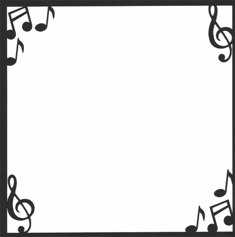 Custom Companion Music Notes 12 x 12 Overlay Laser Die Cut