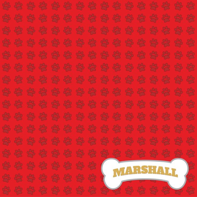 Custom Dog Bone 12 x 12 Paper