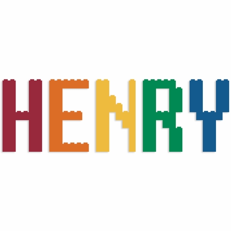 Custom Lego name Laser Die Cut