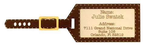 Custom Luggage Tag Laser Die Cut