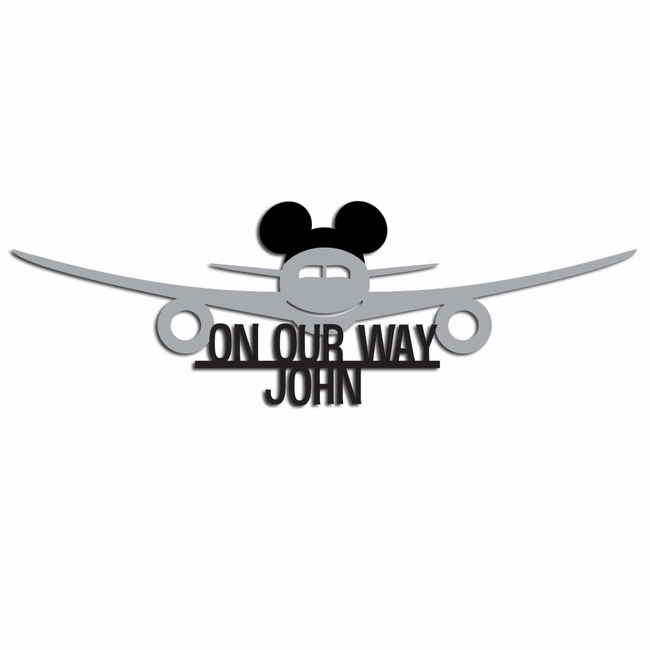 Custom Plane with Mickey Ears Laser Die Cut