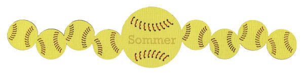 Custom Softball Border Laser Die Cut