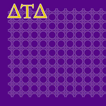 Custom Sorority / Fraternity Pattern Left 12 x 12 Paper