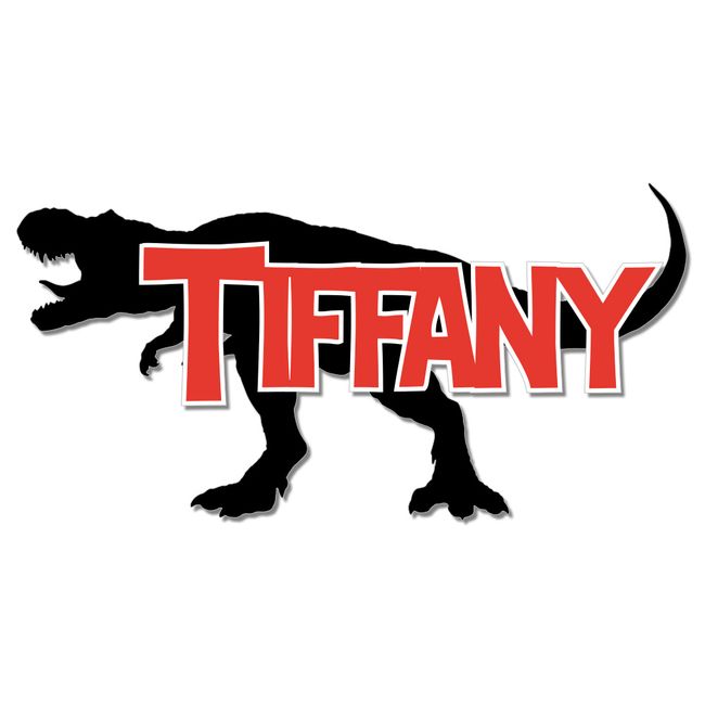 Custom T-Rex with Name Laser Die Cut