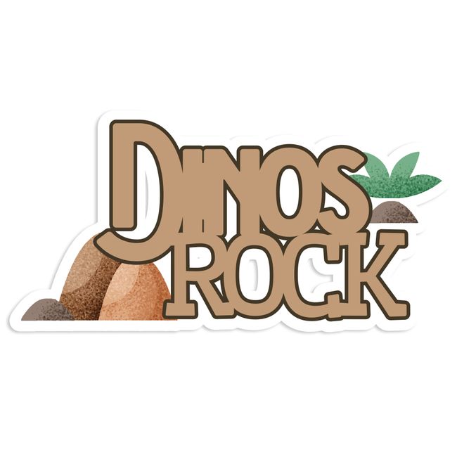 Dino: Dinos Rock Print and Cut Laser Die Cut