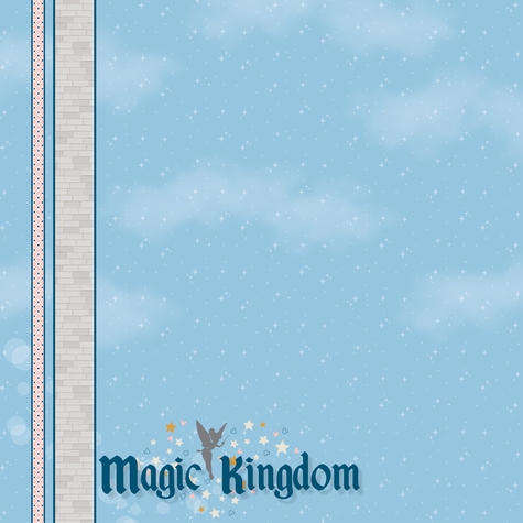 Dis World: 2023 Magic Kingdom 12 x 12 Paper