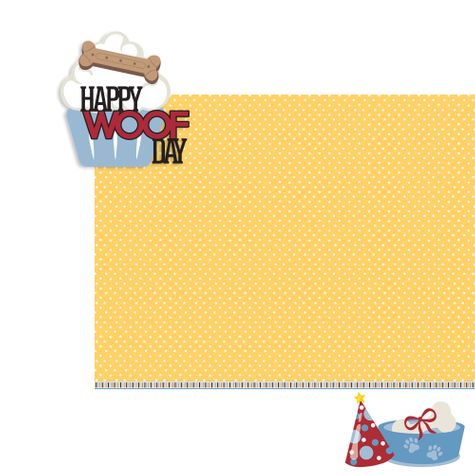 Dog Birthday: Happy Woof Day 2 Piece Laser Die Cut Kit