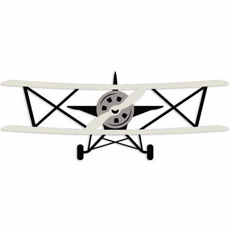 Flight: Vintage plane Laser Die Cut
