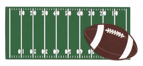 Football Field And Ball Laser Die Cut
