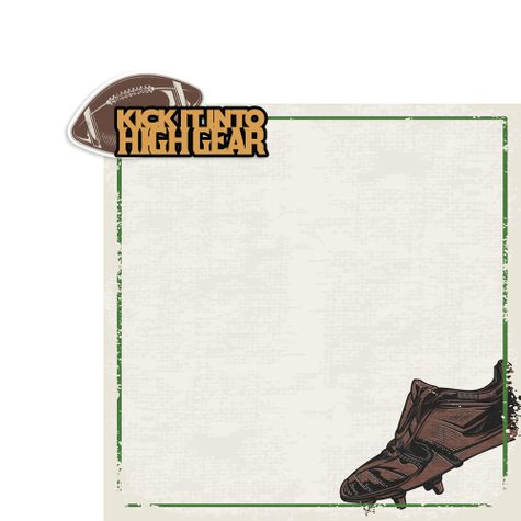 Football: Kick it into High Gear 2 Piece Print and Cut Kit