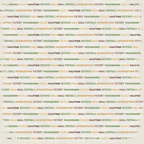 Football: Play Hard Print and Cut 12 x 12 Paper