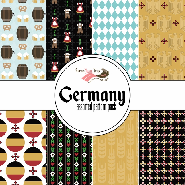 Germany 2 Assorted 12 x 12 Paper Pack