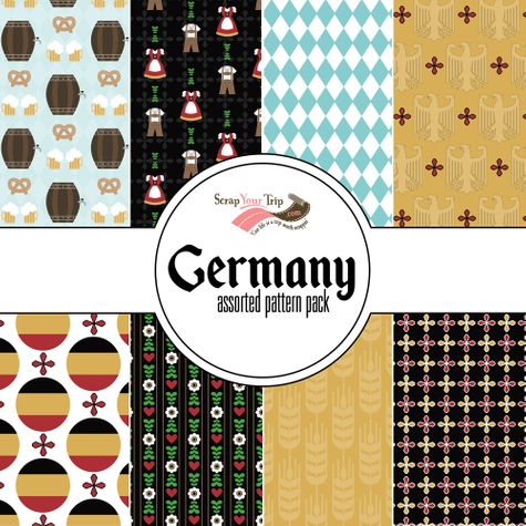 Germany 2 Assorted 12 x 12 Paper Pack