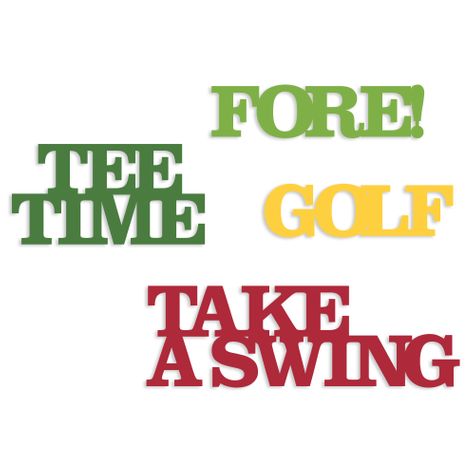 Golf: Words embellishment pack