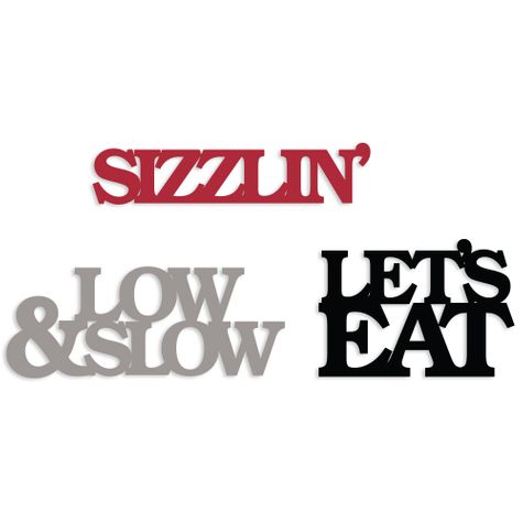Grill: Words Embellishment pack