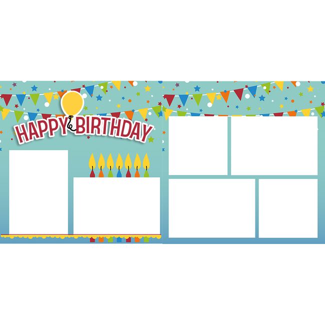 Happy Birthday 2 Page Layout Kit