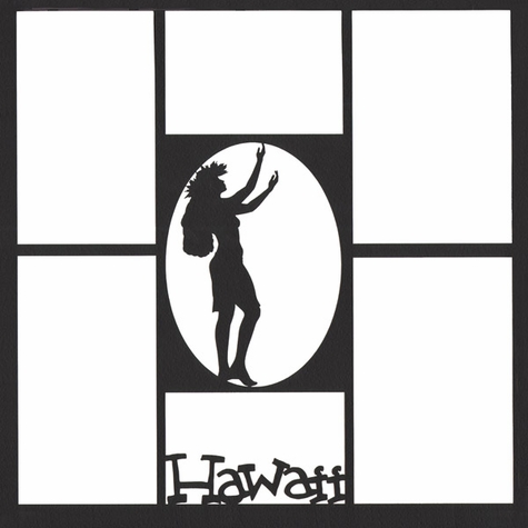 Hawaii 12 x 12 Overlay Laser Die Cut