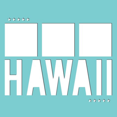 Hawaii 12 x 12 Overlay Laser Die Cut