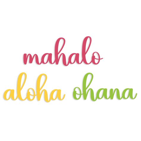 Hawaii: Hawaii words Embellishment pack