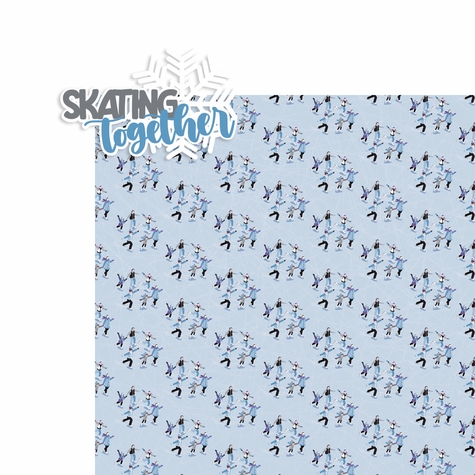 Ice Skating: Skating Together 2 Piece Laser Die Cut Kit