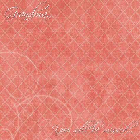 In Memory: Custom 12 x 12 Paper