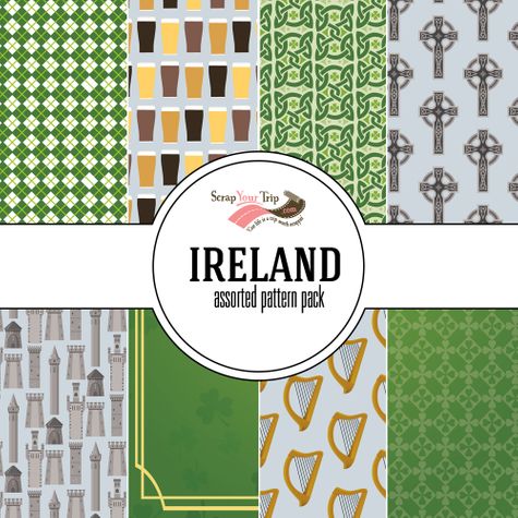Ireland 12 x12 Assorted Paper Pack