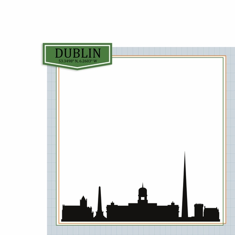 Ireland: Dublin 2 Piece Print and Cut Kit