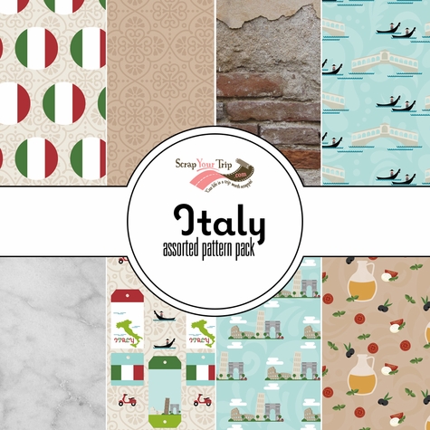 Italy Assorted 12 x 12 Paper Pack