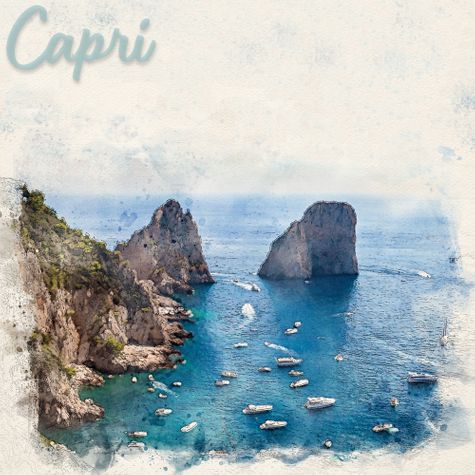 Italy: Capri Print and Cut 12 x 12 Paper