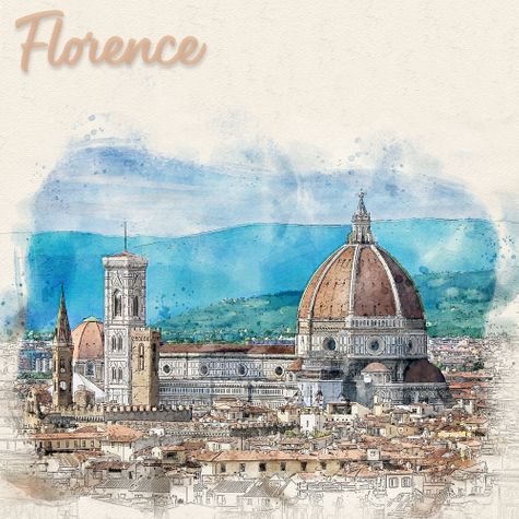 Italy: Florence Print and Cut 12 x 12 Paper