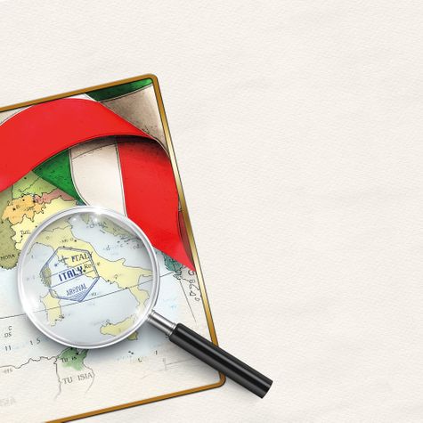 Italy: Italy Map Print and Cut 12 x 12 Paper